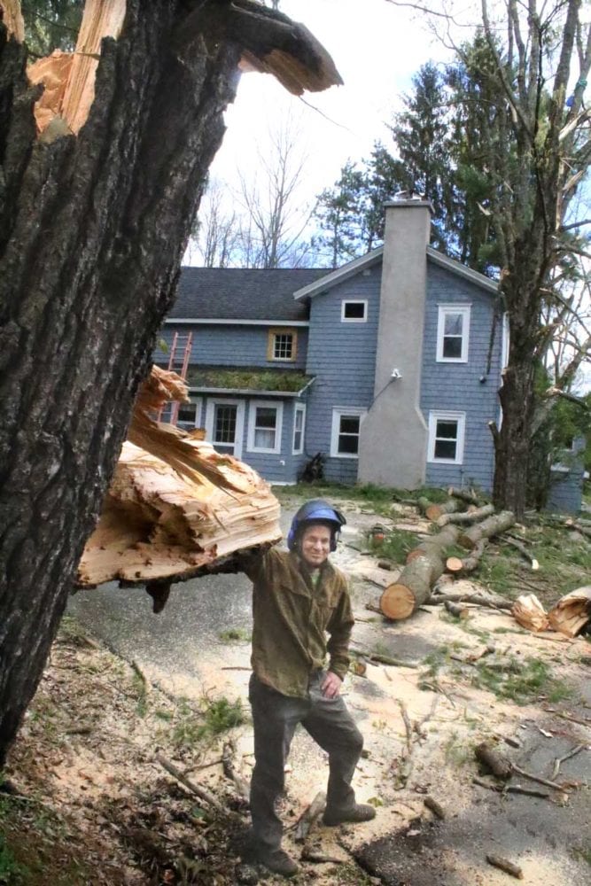 Fallen Limbs Surround Irish Hill House, Cars – All Otsego