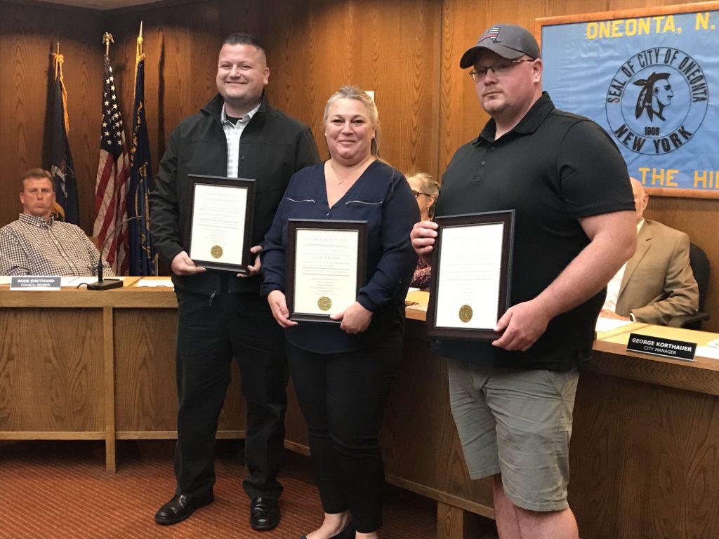 Three Named Oneonta’s ‘Employees Of The Quarter’ | AllOTSEGO.com