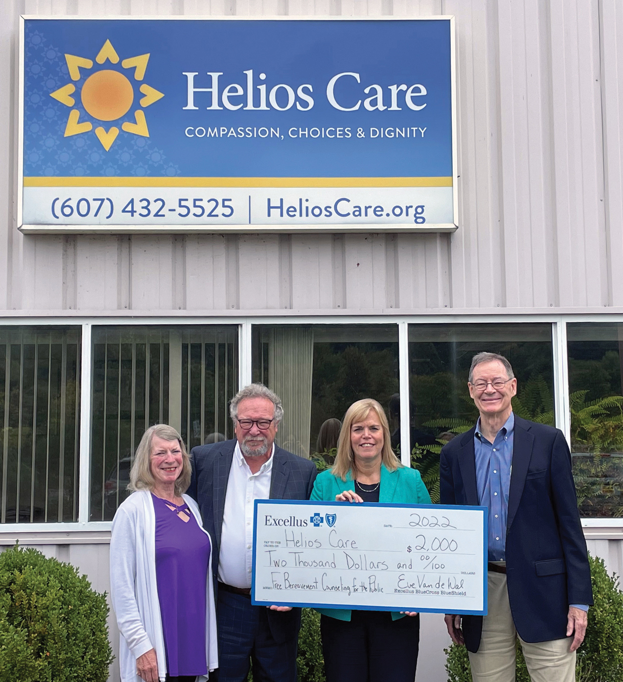 Helios Care Receives Excellus BCBS Community Health Award | AllOTSEGO.com
